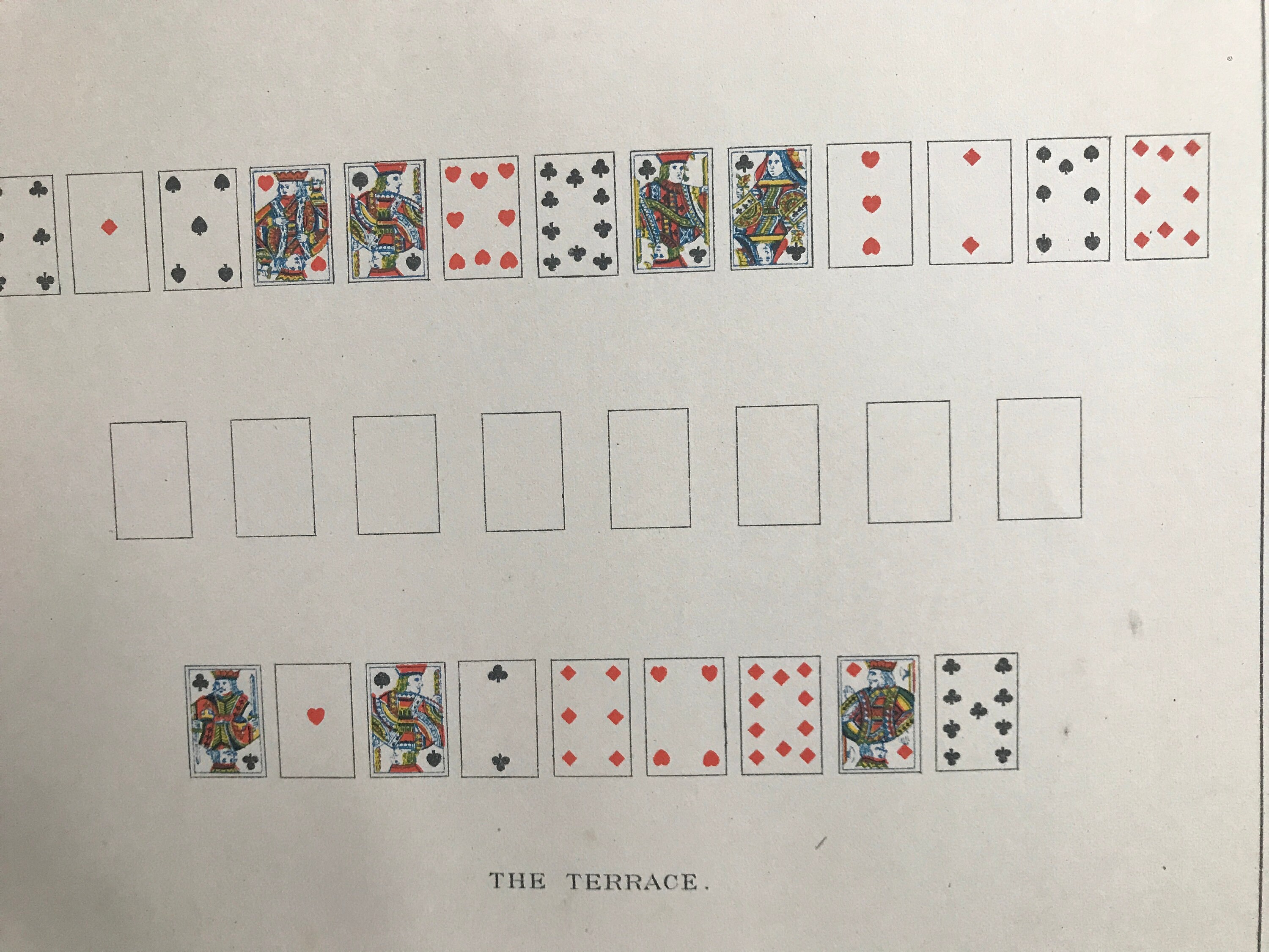 1887 Patience Card Game Original Antique Print Mounted And Matted 1887 Patience Card Game Original Antique Print Mounted And Matted