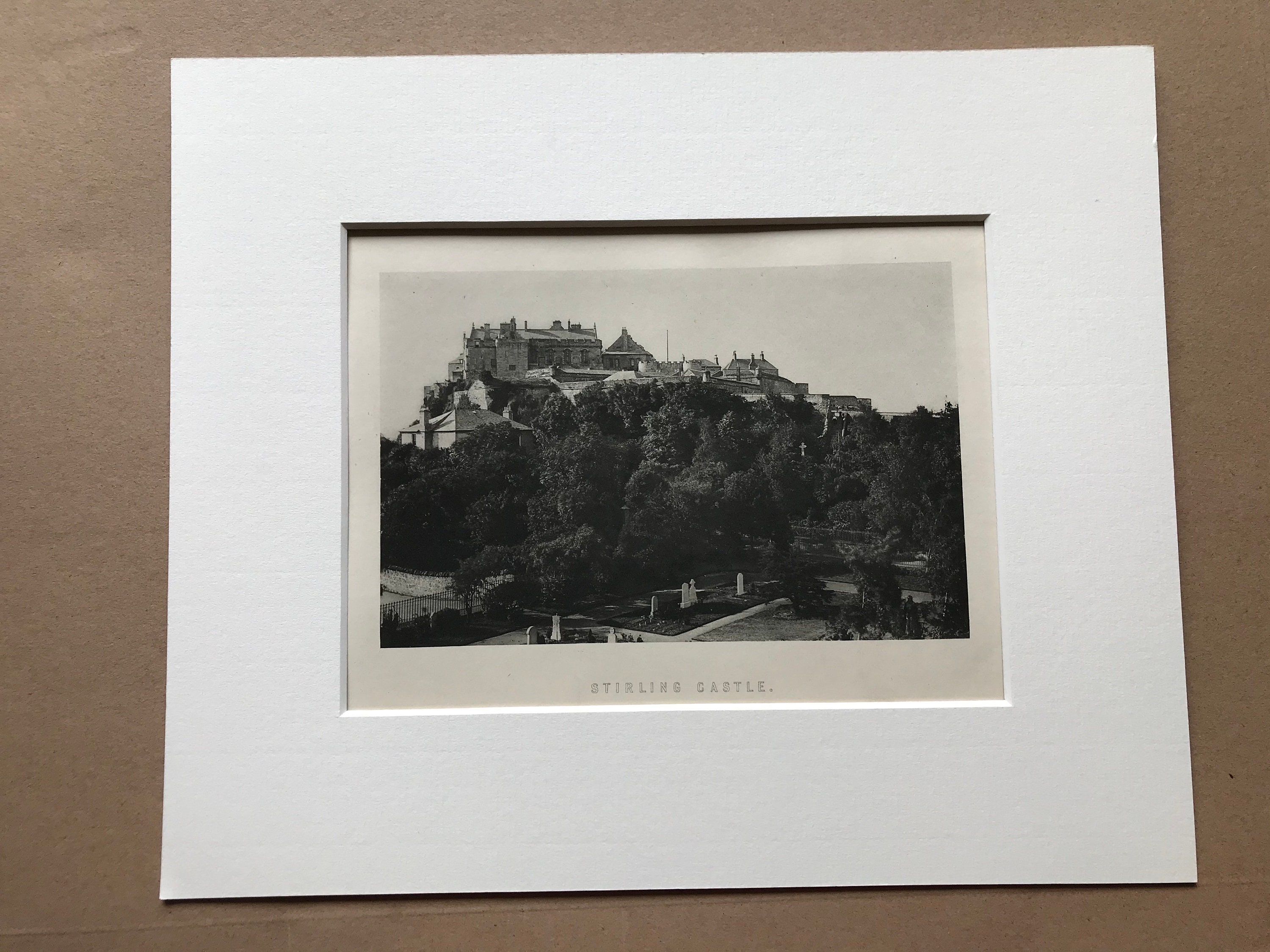 1882 Stirling Castle Original Antique Print - Scotland - Available Framed