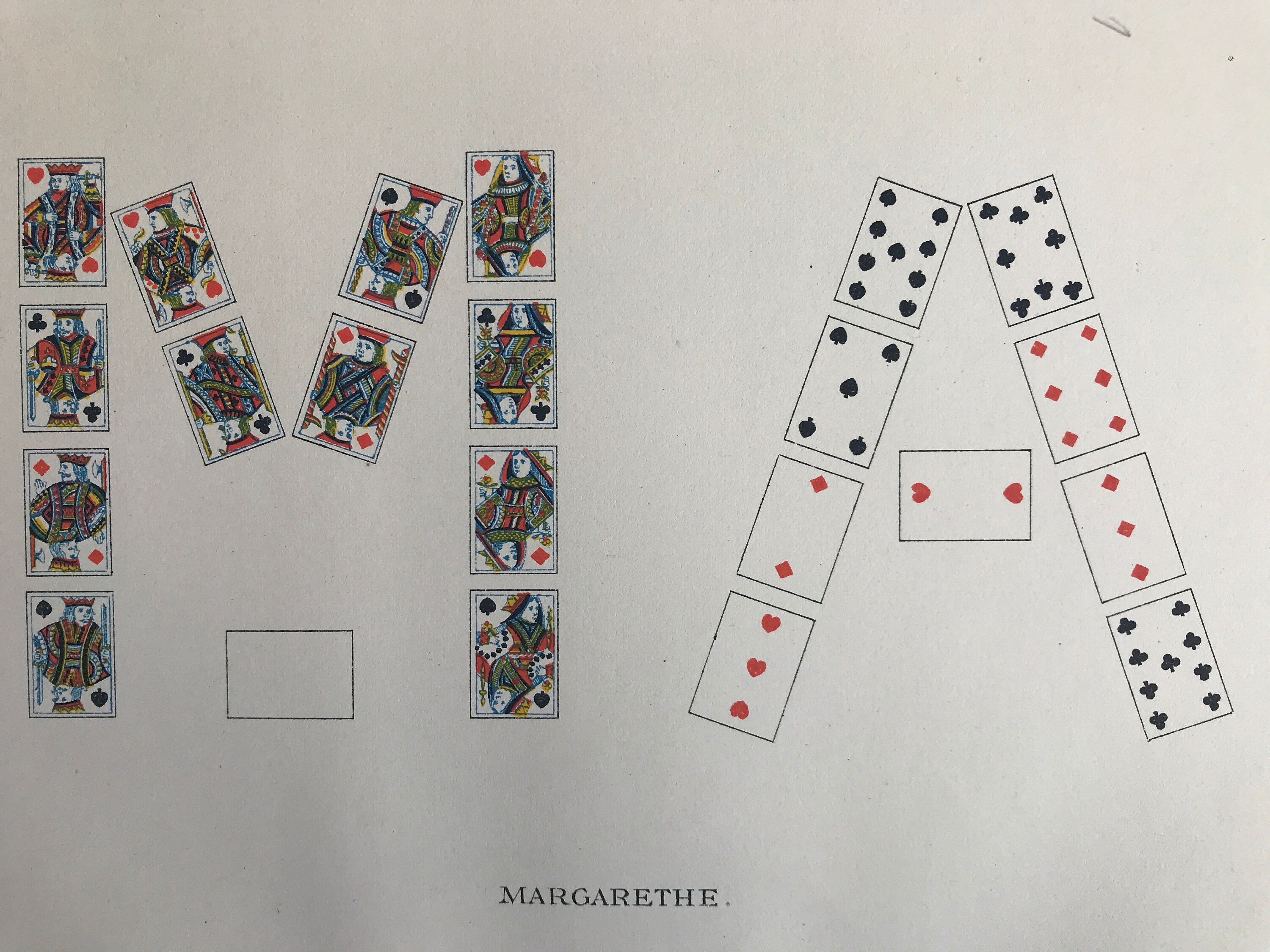 1887 Patience Card Game Original Antique Print Mounted and | Etsy