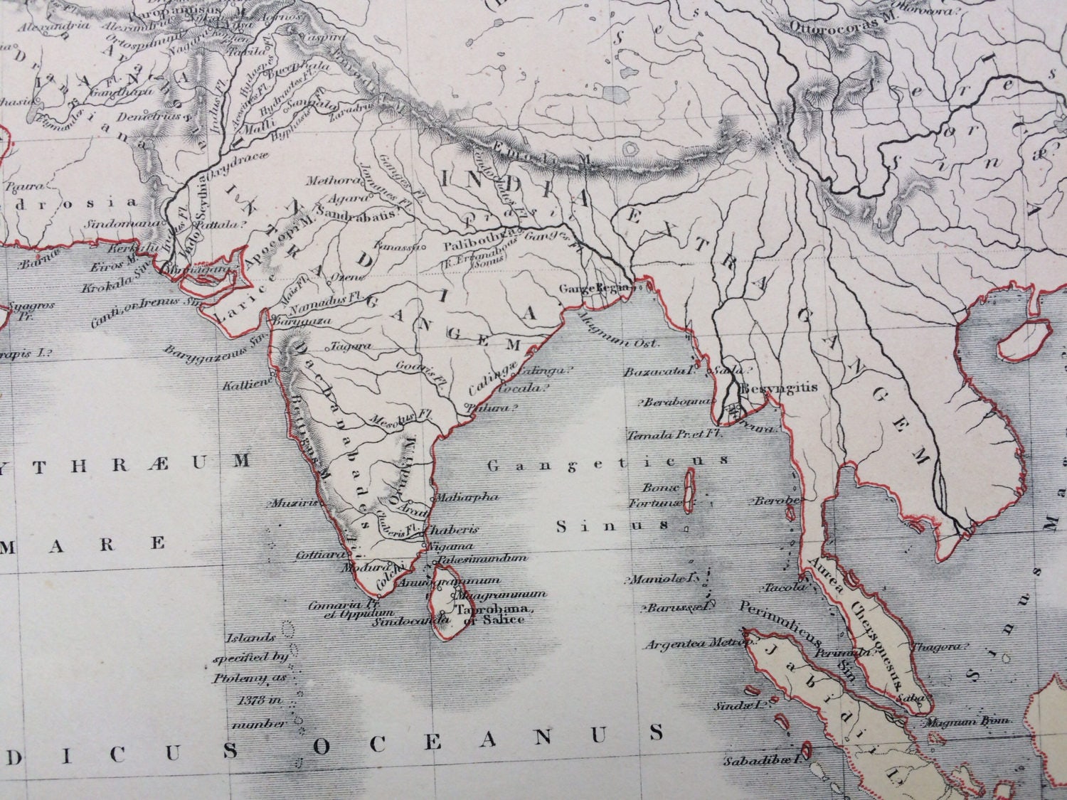 1859 The World as known to the Ancients large rare original antique A ...