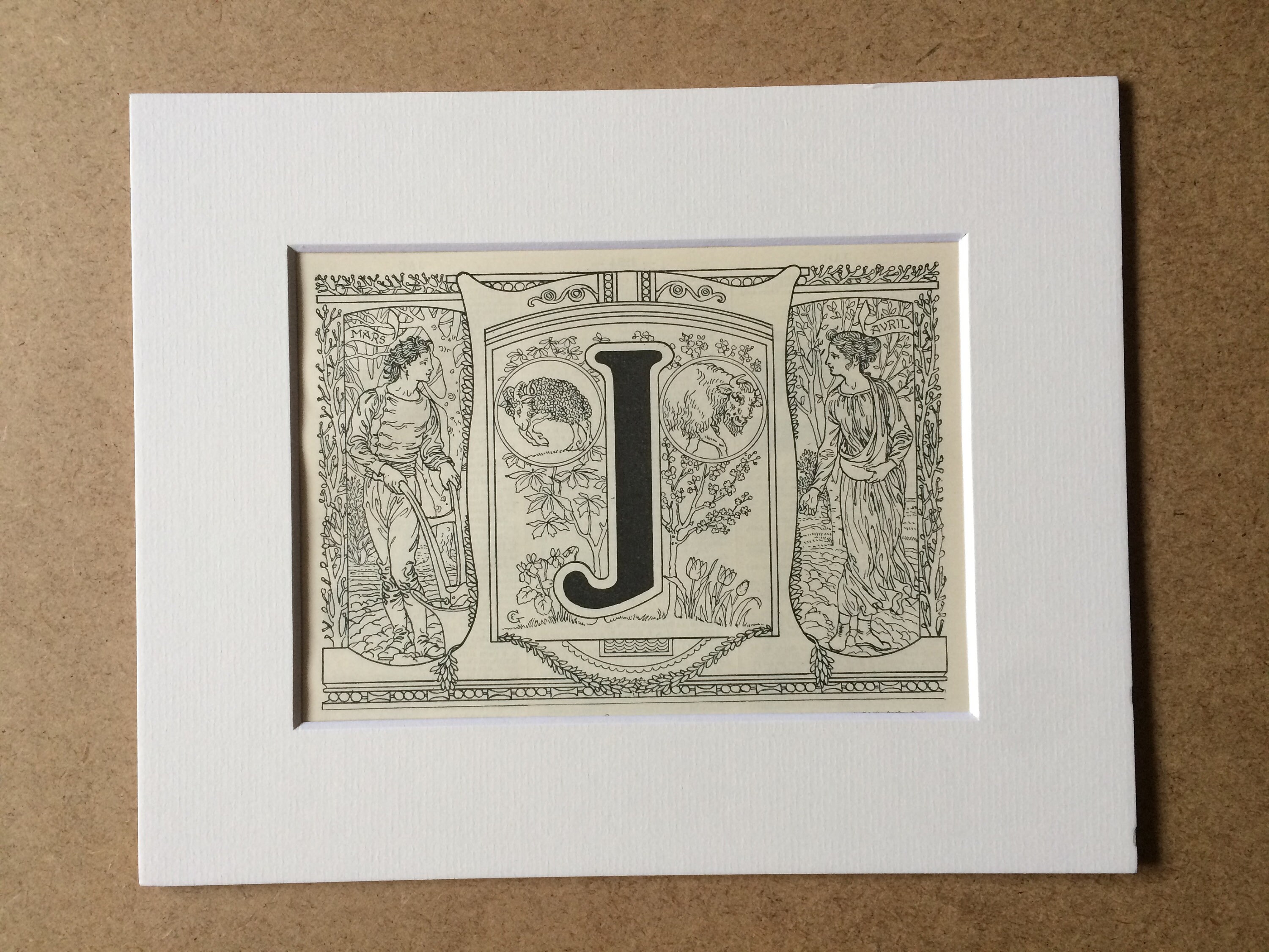 Art Nouveau Lettering J