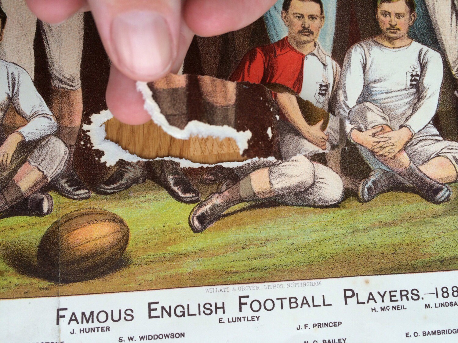 1881 English Football Players from 1881 Original Antique print ...