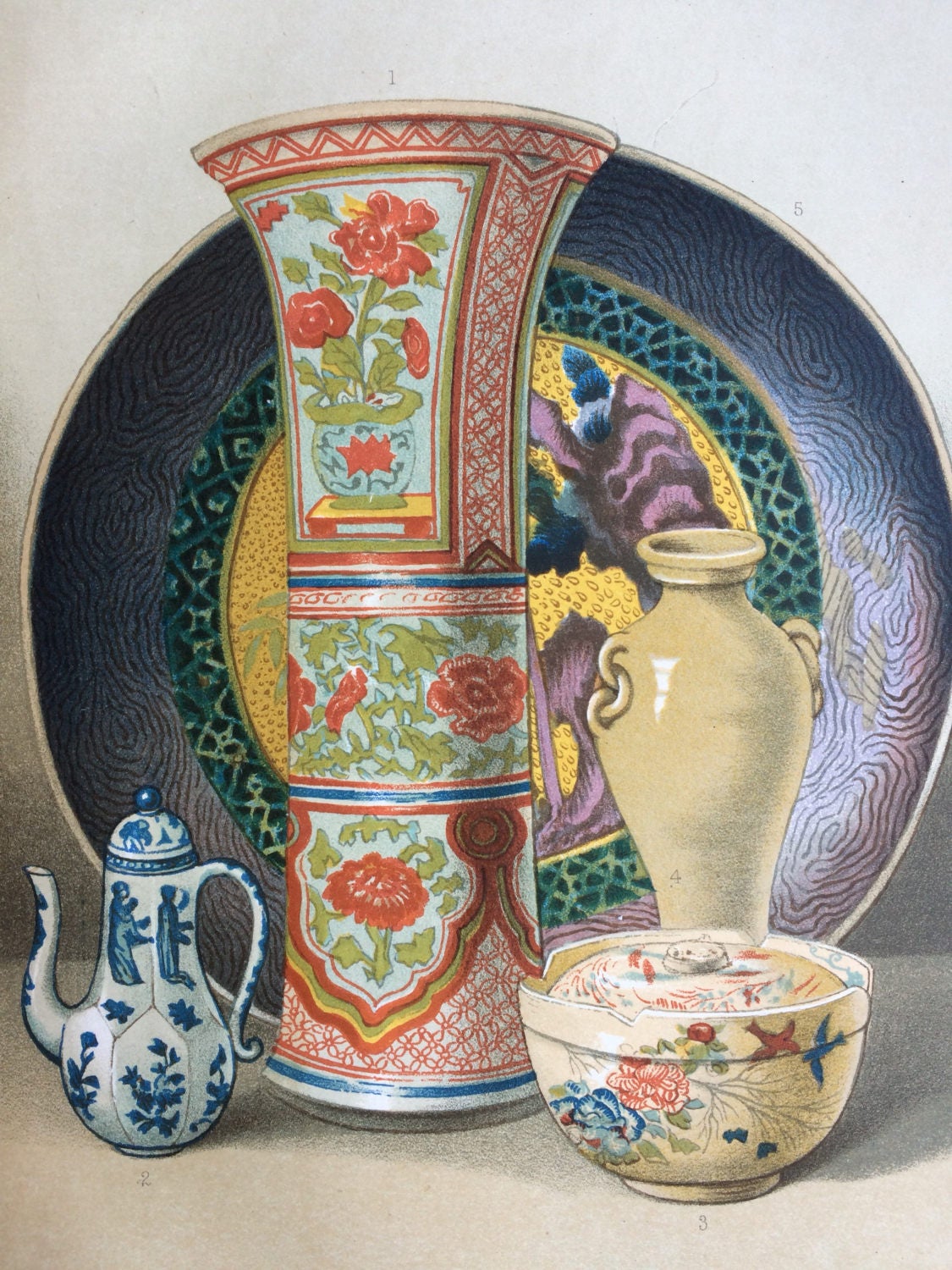 1891 Ceramic Art (Chinese and Japanese Porcelain) Original Antique ...