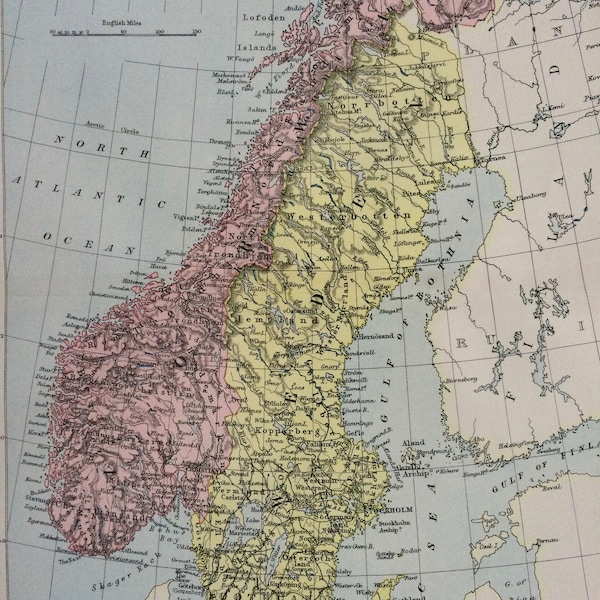 Large Norway Maps - Etsy