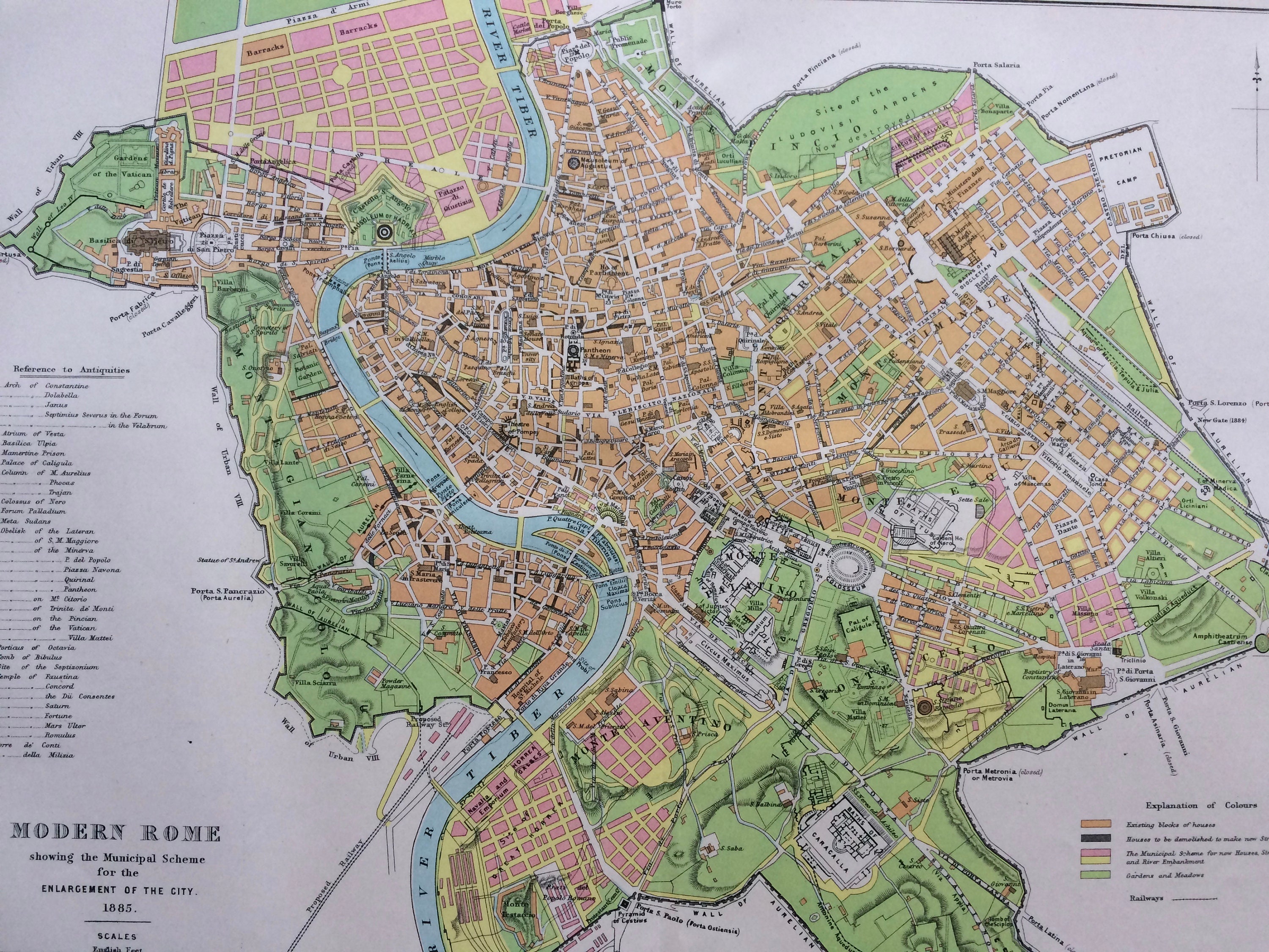 Map Of Modern Rome