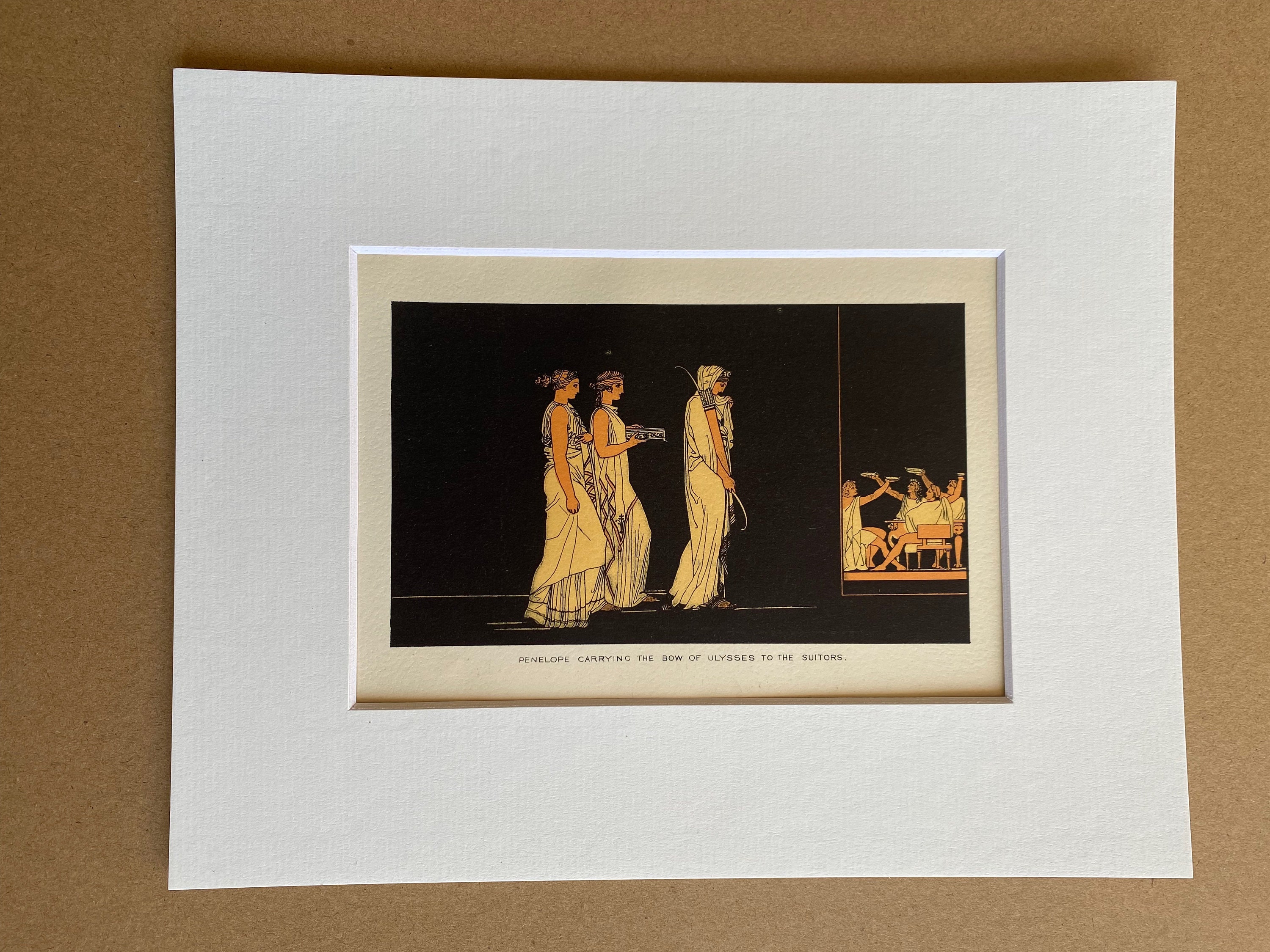 1891 Penelope carrying the bow of Ulysses to the Suitors Original ...