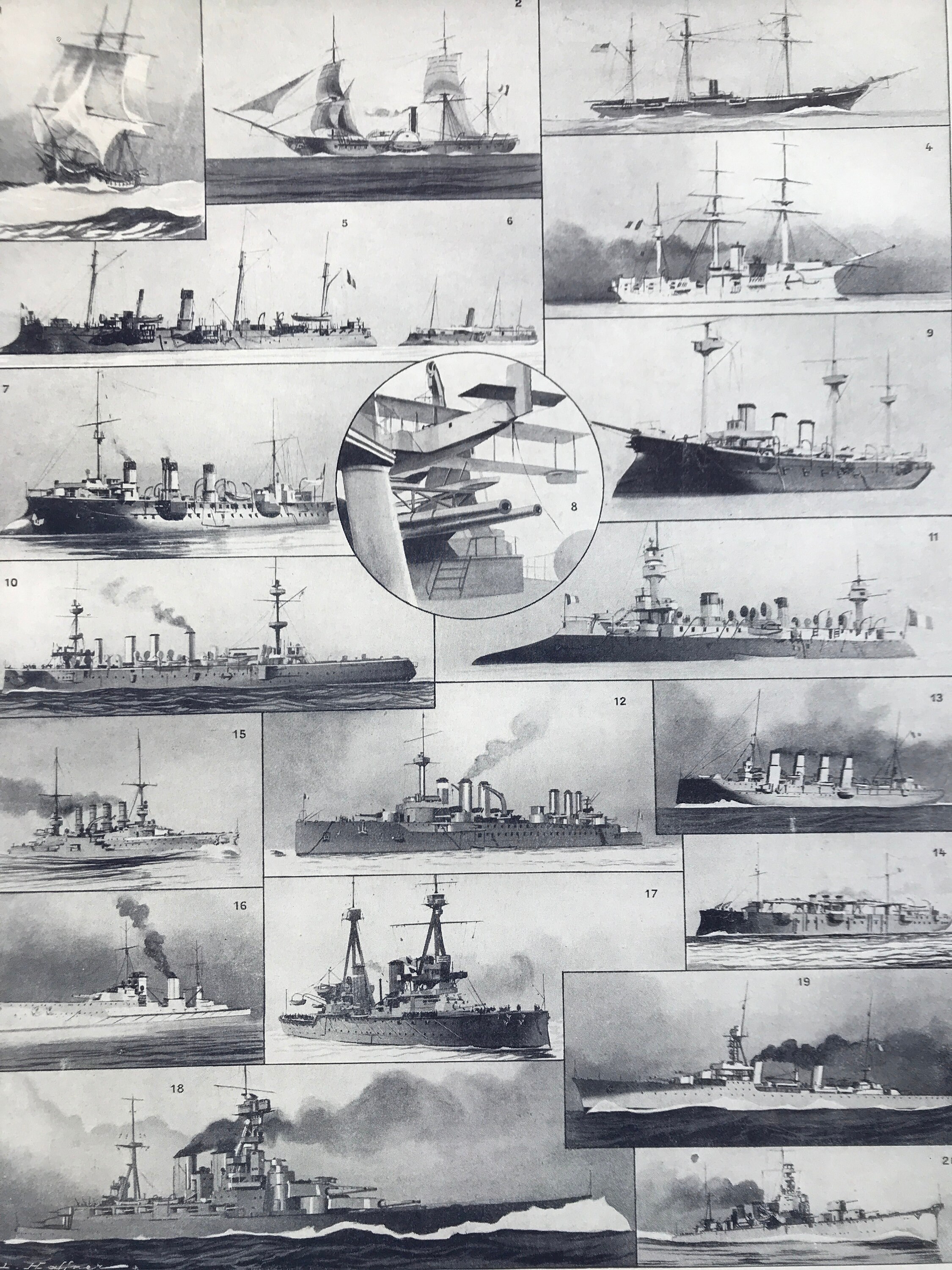 1929 Cruisers and Battleships Original Antique Print Ship | Etsy