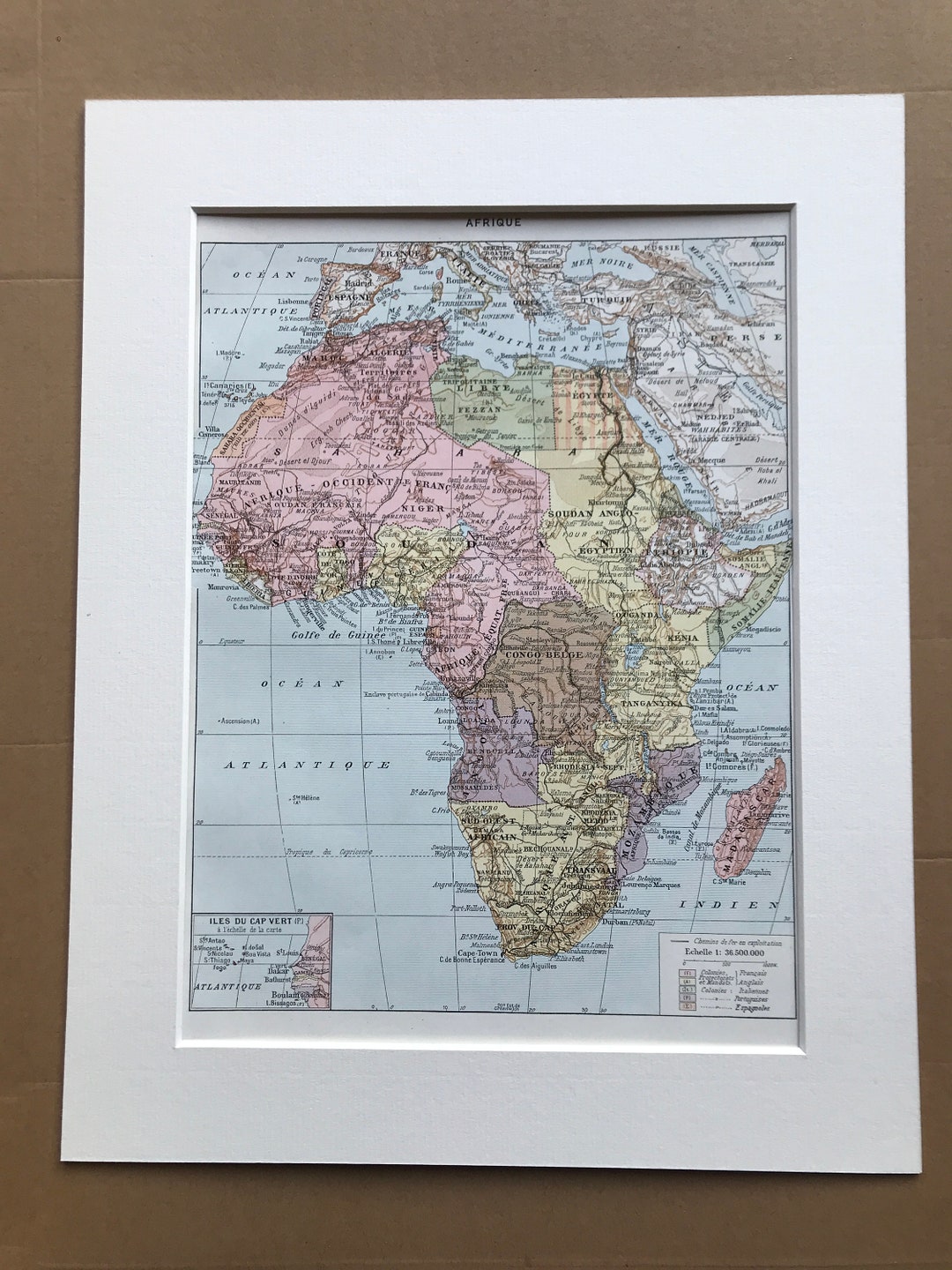 1928 Africa Original Antique Map Interwar History African History ...