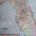 1901 FLORIDA Large Original Antique Map, 22.5 X 14.5 Inches, Home Decor ...