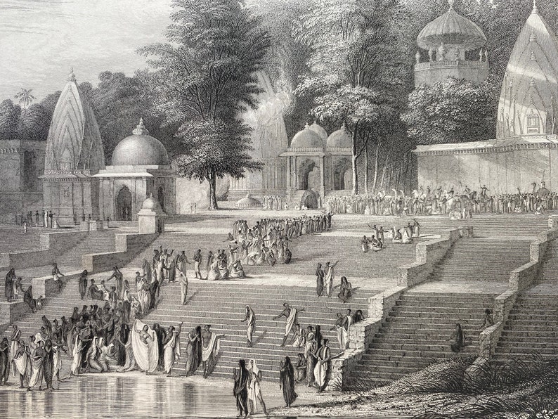 1844 A Suttee, Preparing for the Immolation of a Hindoo Widow Original ...
