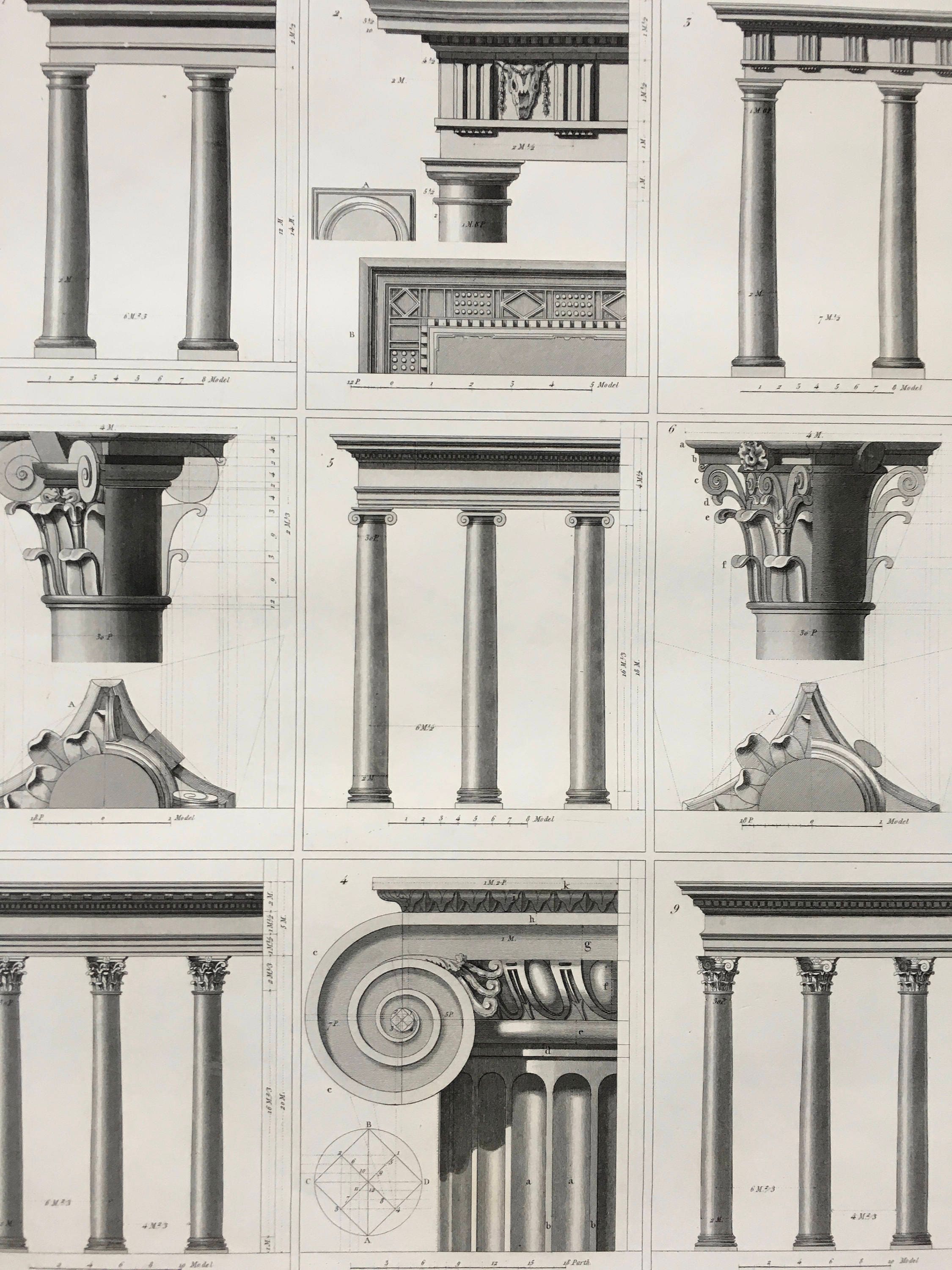 1849 Greco-Roman Column Architecture Large Original Antique Print ... 1849 Greco-Roman Column Architecture Large Original Antique Print ...