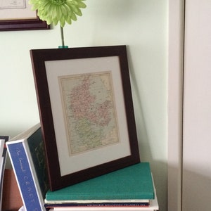 1875 Germany Original Antique Map - Available Matted and Framed ...