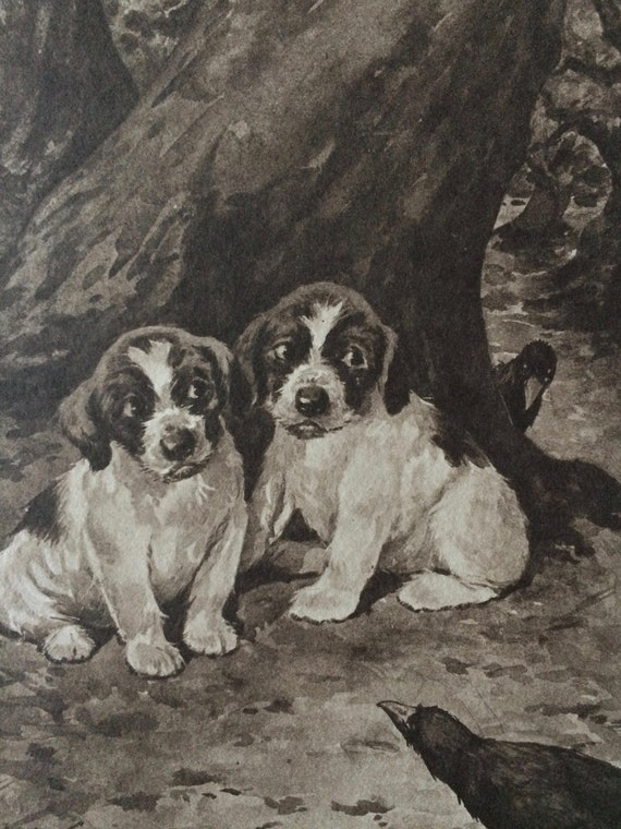 1943 Original Vintage Dog Cartoon Whimsical Wall Art Funny | Etsy