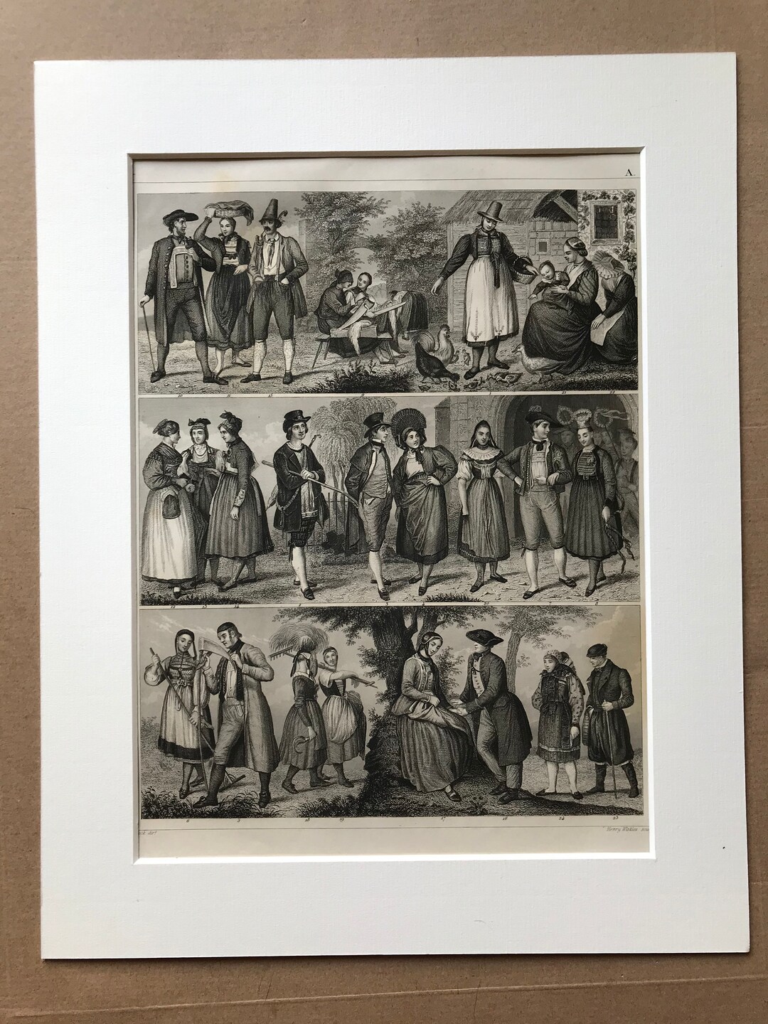 1849 French, Flemish, Dutch People and Culture Original Antique ...