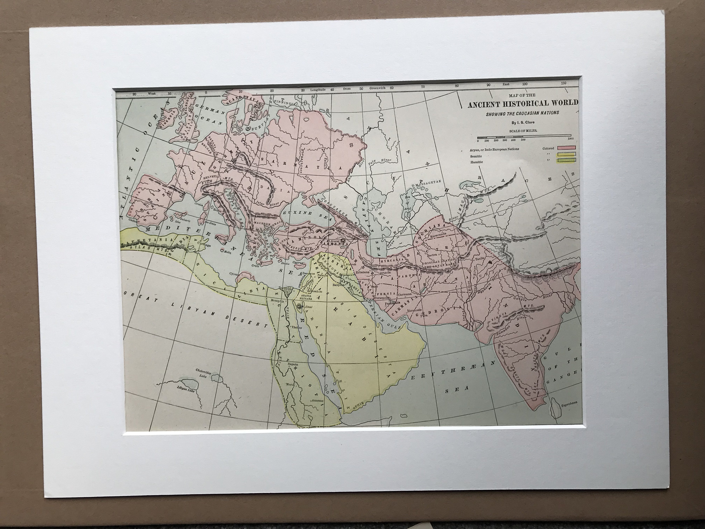 1901 The Ancient Historical World showing the Caucasian Empires ...