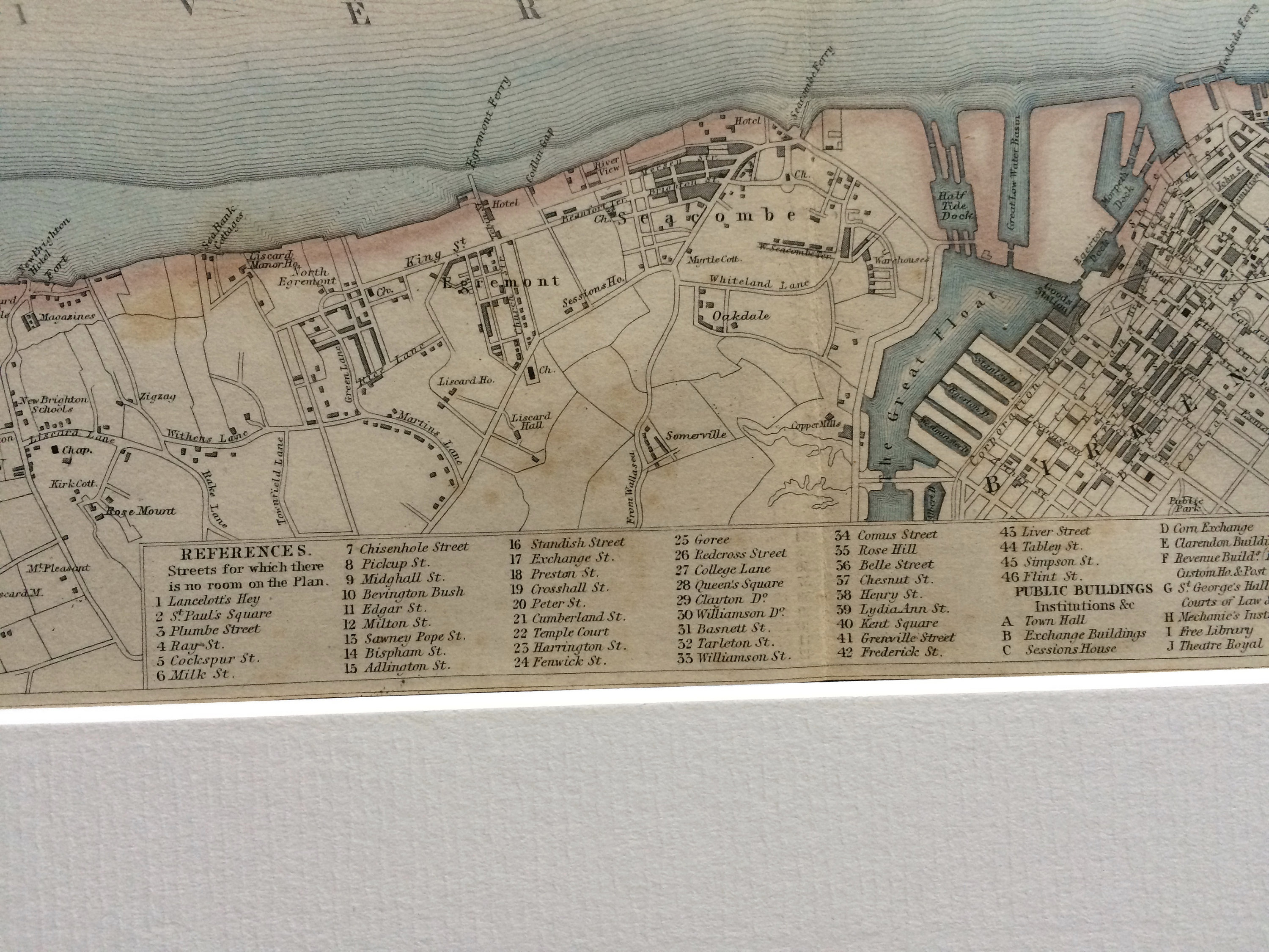 1870 Plan of the Town & Borough of Liverpool with Birkenhead Original ...