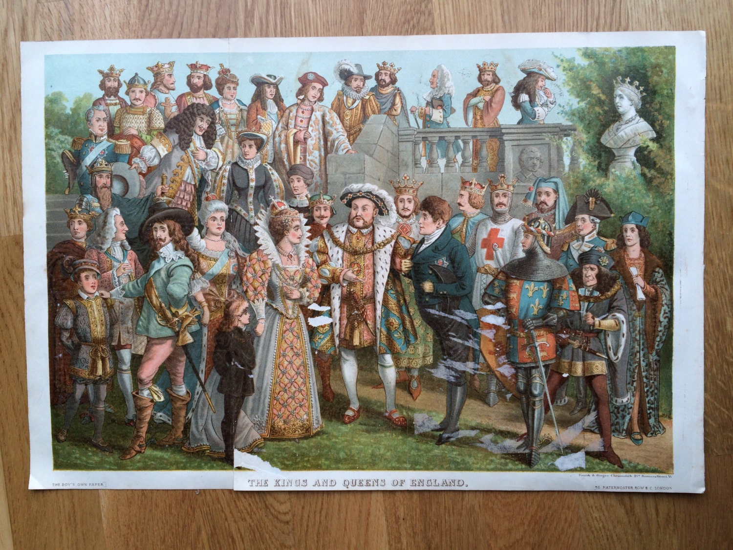 1887 The Kings & Queens of England Original Antique print - Royalty ...