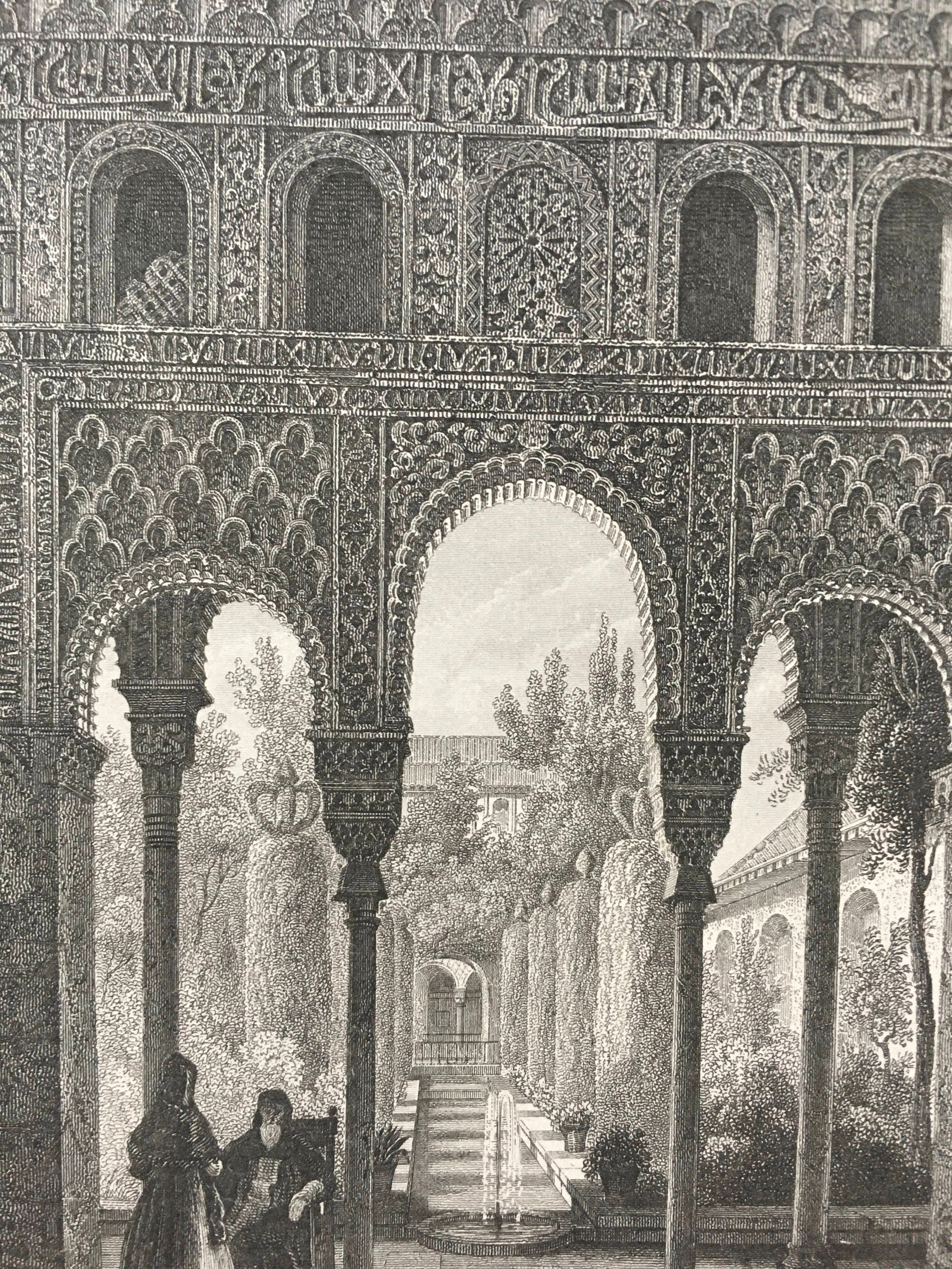 1849 Islamic Architecture Large Original Antique Engraving - Mounted ...