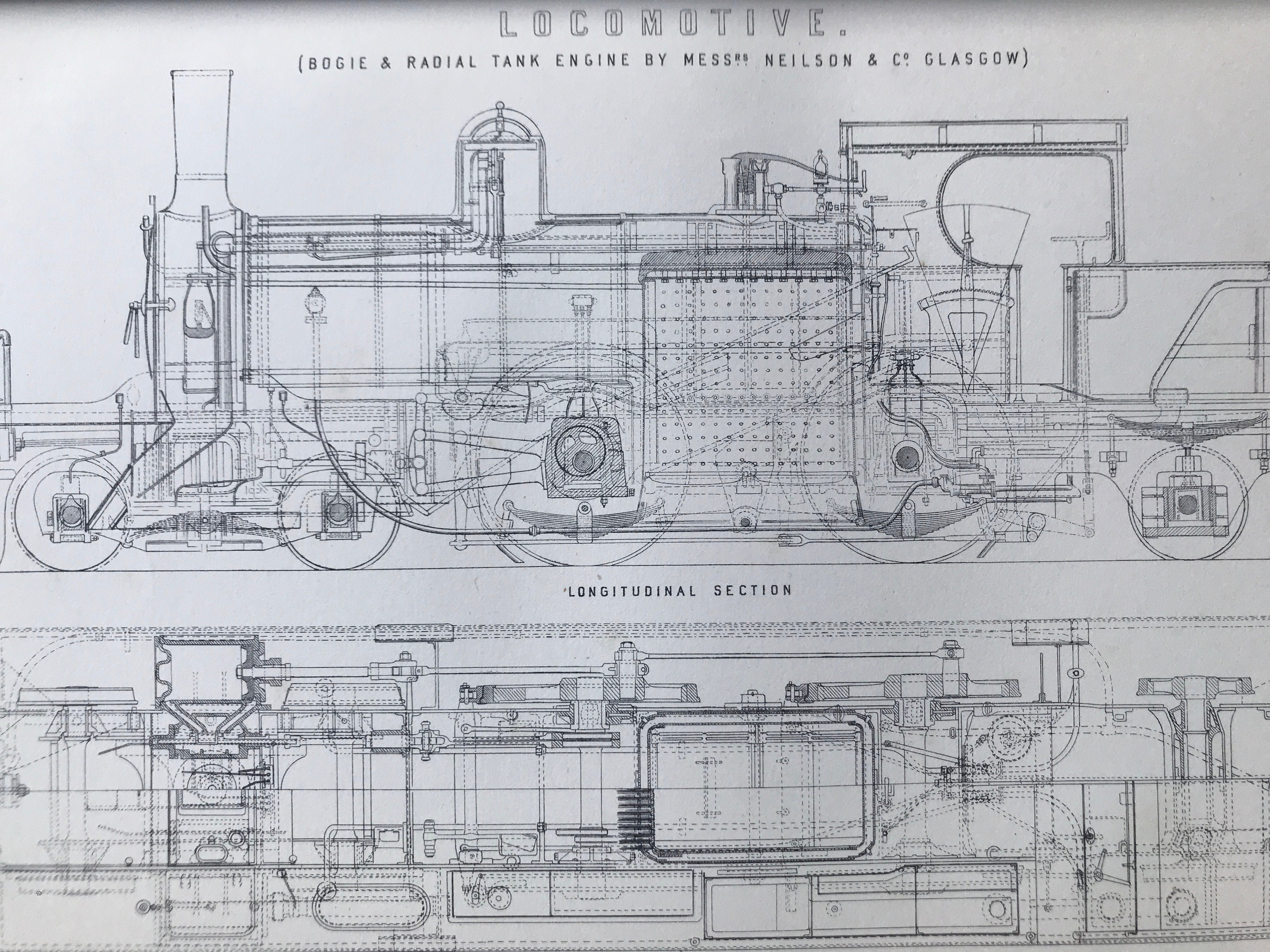 1891 Locomotive - Bogie & Radial Tank Engine by Neilson and Co, Glasgow ...