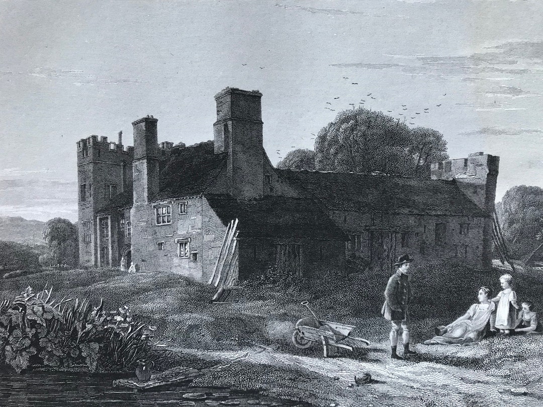 1817 Yanwath Hall - Westmorland Original Antique Engraving - Northern ...