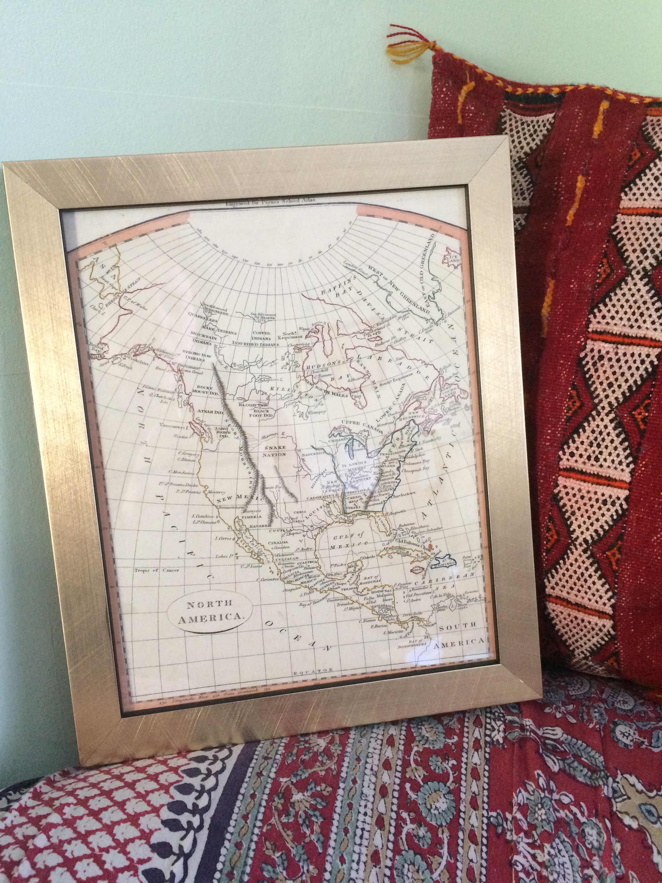 1875 Colorado original antique map, cartography, geography, wall decor ...