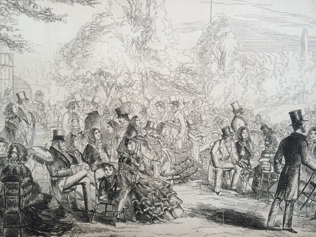 1858 the Botanic Gardens in the Regents Park London Original - Etsy