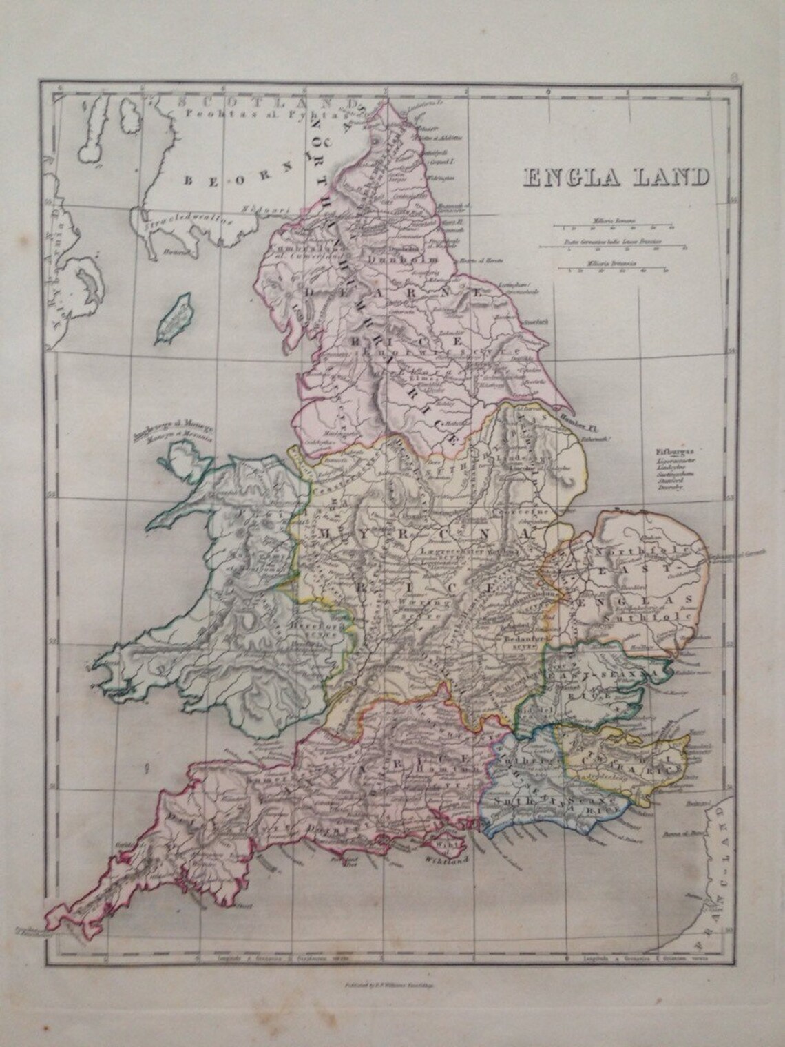 1865 ENGLA LAND Ancient England Original Antique | Etsy