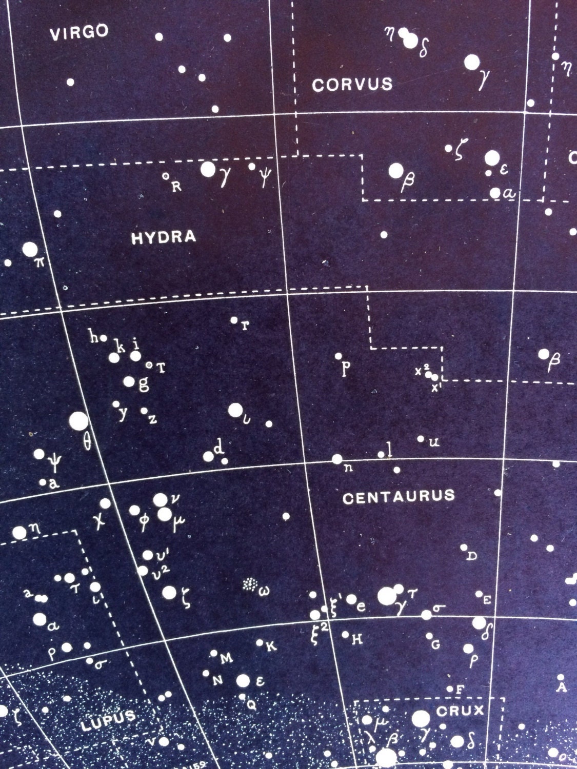 1961 Original Vintage Star Map for epoch 1950 - 9.5 x 14.5 inches ...