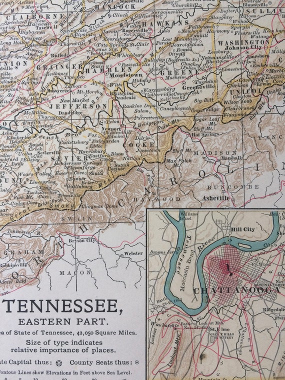 Enlarged Map Of Southeast Tennessee
