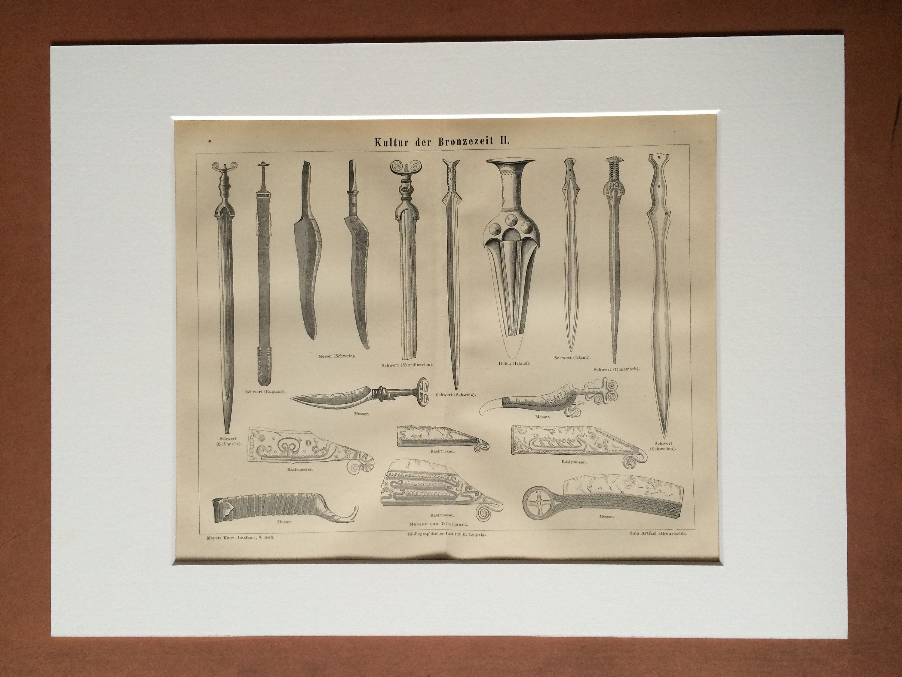 1876 Bronze Age Culture Large Original Antique print - Available ...