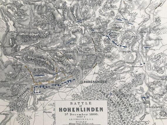 1875 Battle of Hohenlinden 1800 Original Antique Map | Etsy