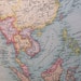 1922 ASIA Large Original Antique Times Atlas Political Map - Large Wall ...