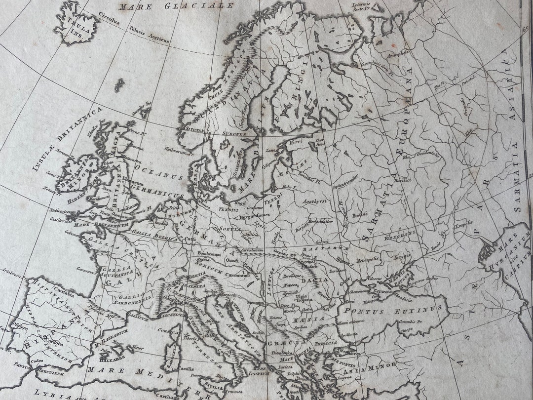 1810 Ancient Europe Original Antique Copperplate Engraving - Antique ...