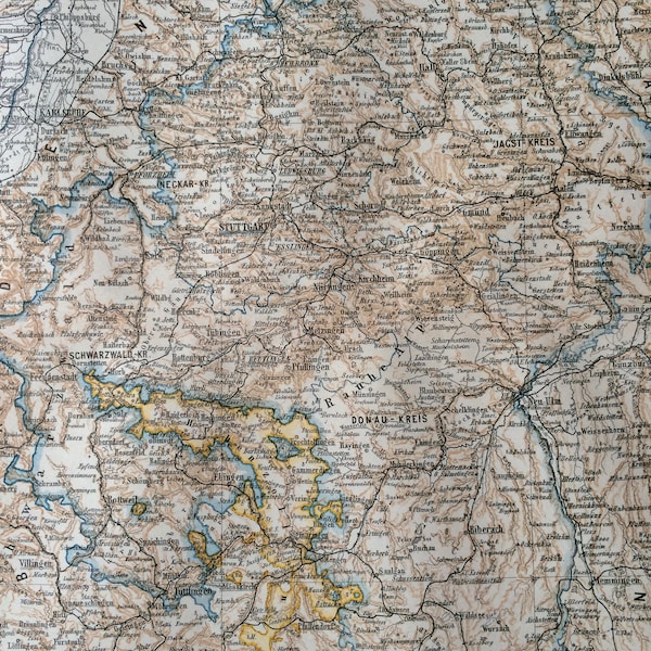 Vintage Germany Map - Etsy
