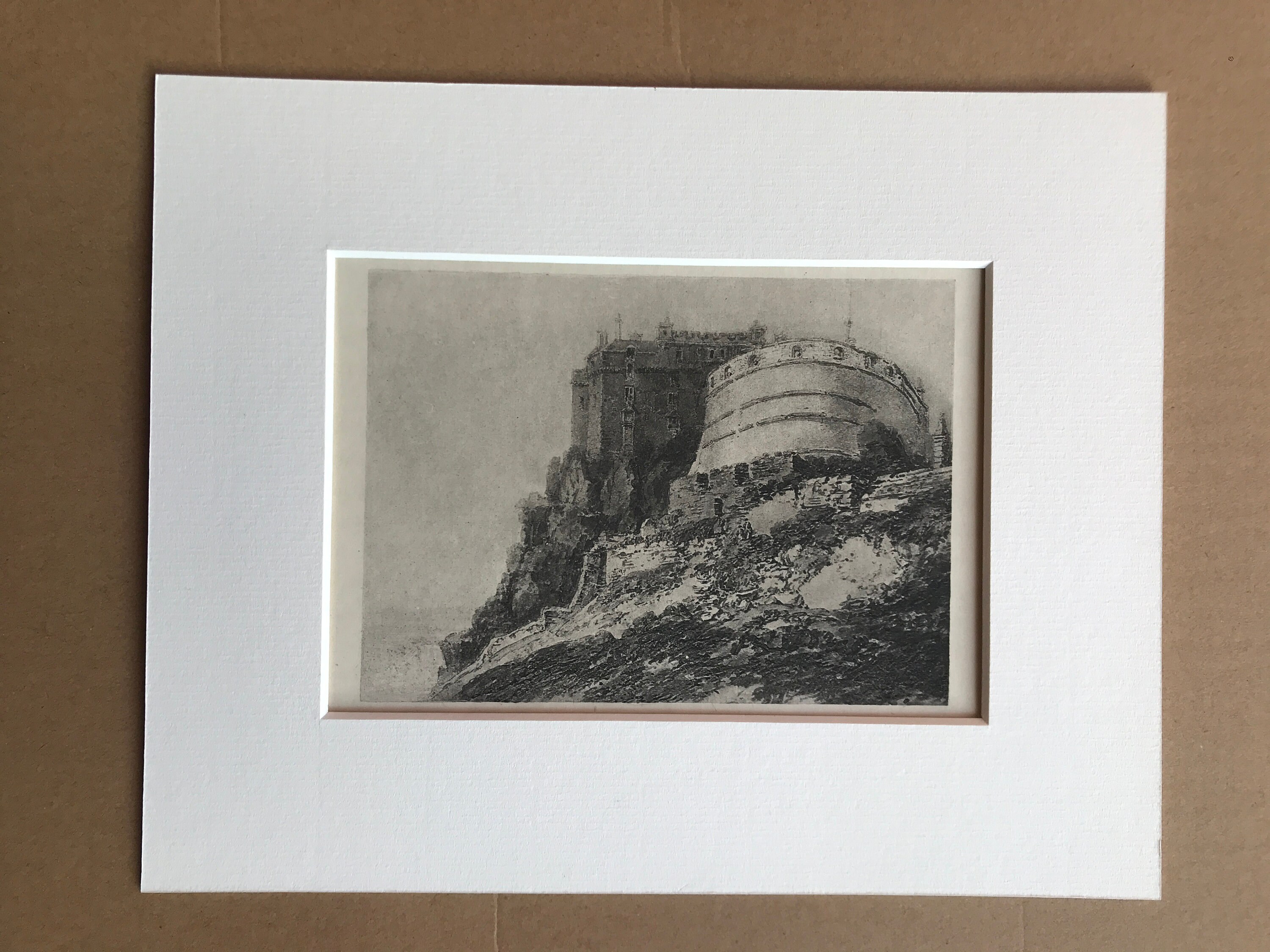 1902 Edinburgh Castle by JMW Turner Original Antique Photogravure ...