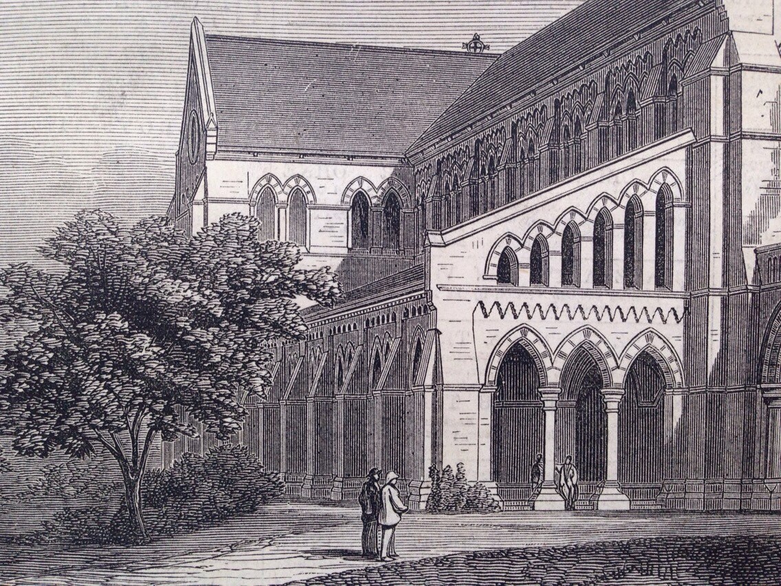 1877 The Cathedral (Trinity Church), Shanghai, China Original Antique ...