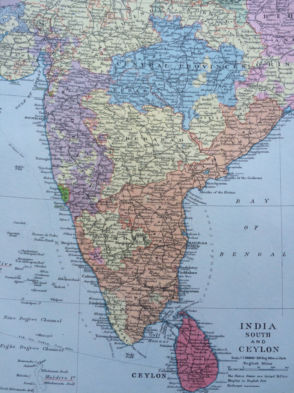 1920-india-south-ceylon-original-vintage-map-12-x-14-5-inches