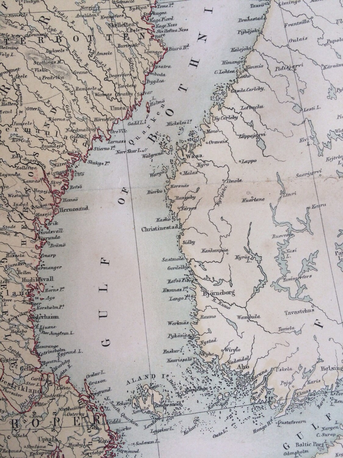 1859 SWEDEN and NORWAY extra large rare original antique A & C Black ...