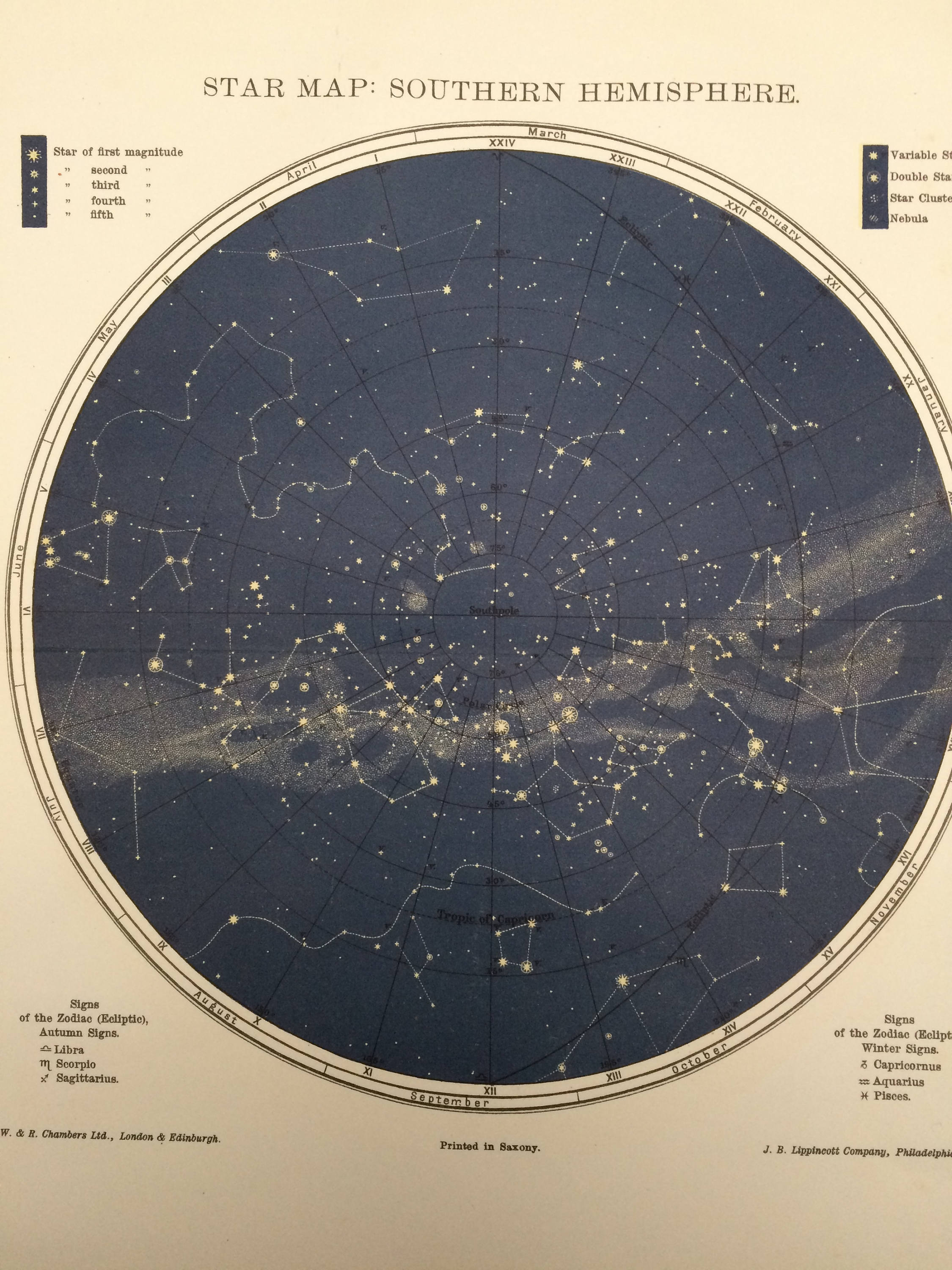 Constellations Map Southern Hemisphere