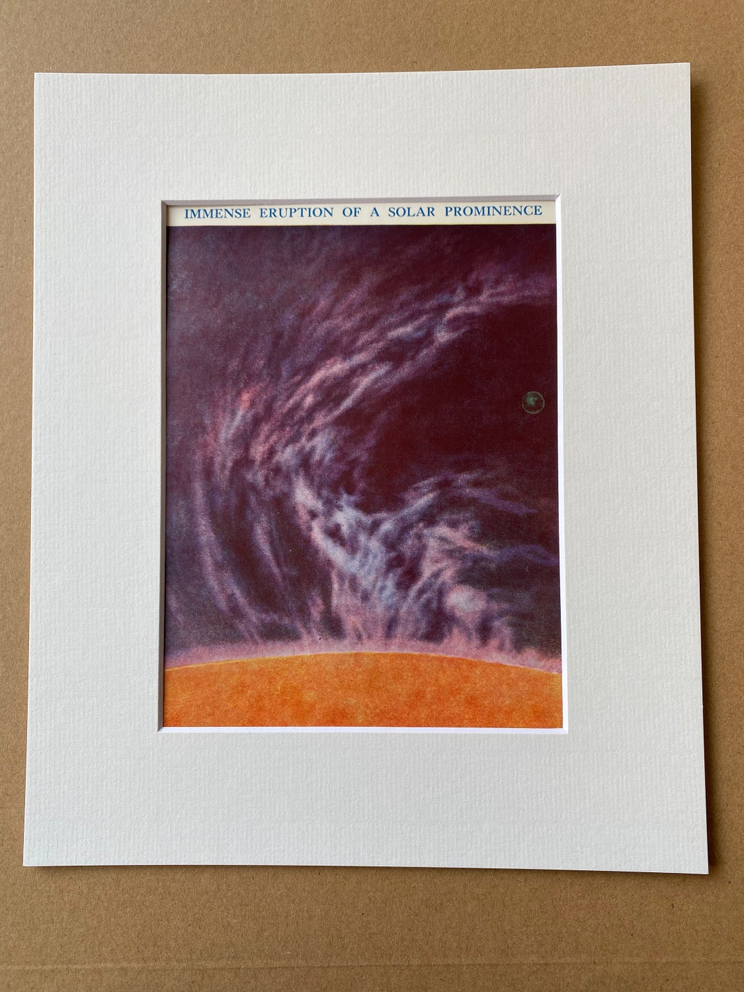 1940s Immense Eruption of a Solar Prominence Original Vintage Print ...