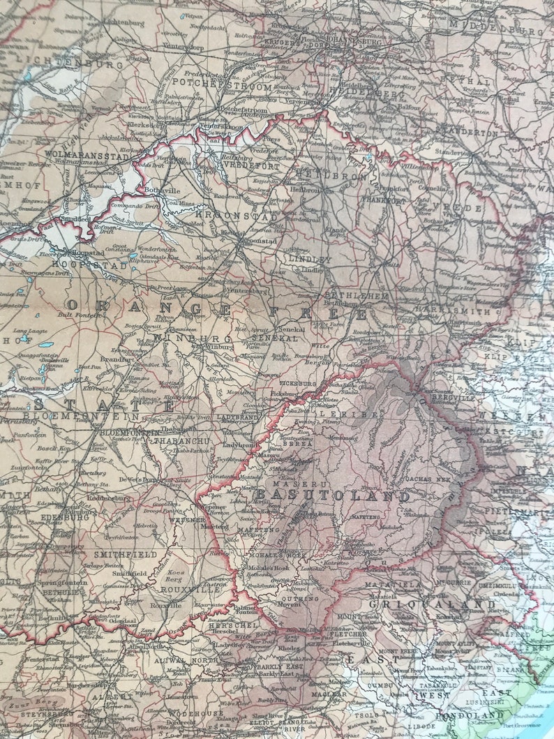 1922 Cape Province Transvaal Large Original Antique Times - Etsy UK