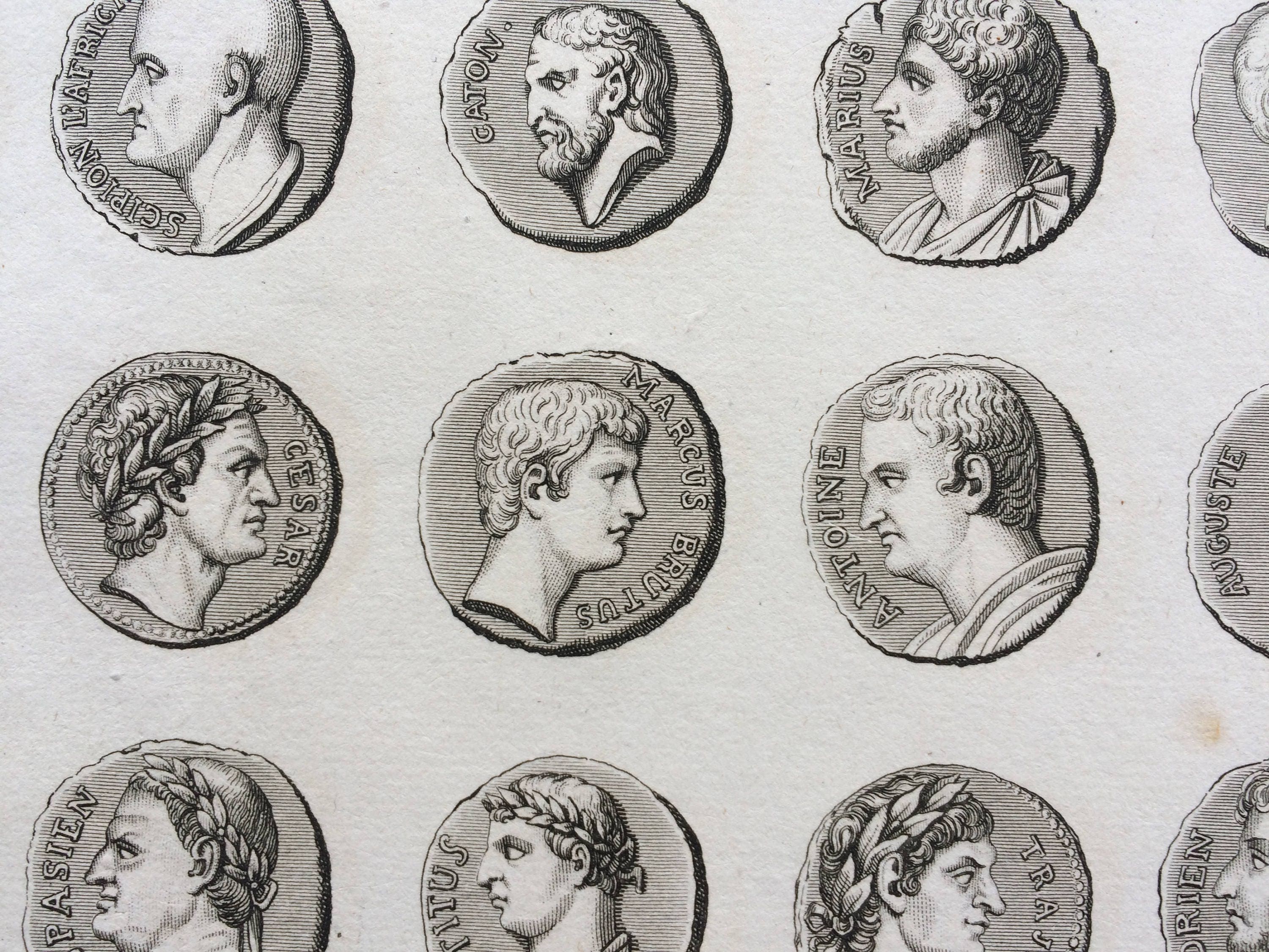 1822 Iconographie Romaine Original Antique Engraving - Fine Detail ...