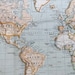 1903 Original Antique World Map on Mercator's Projection Showing the ...
