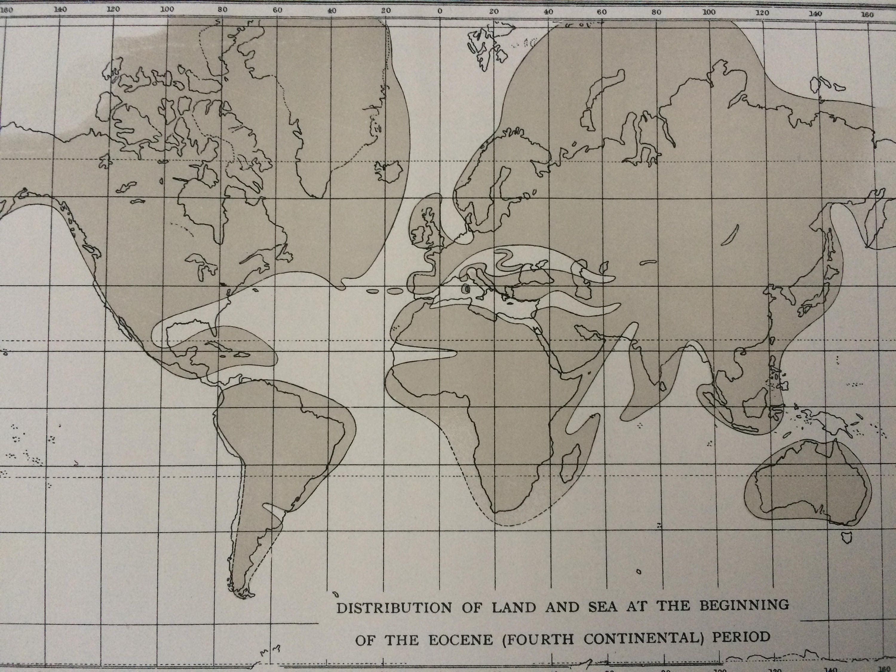 1910 World Map Showing Land and Sea at the Beginning of the | Etsy
