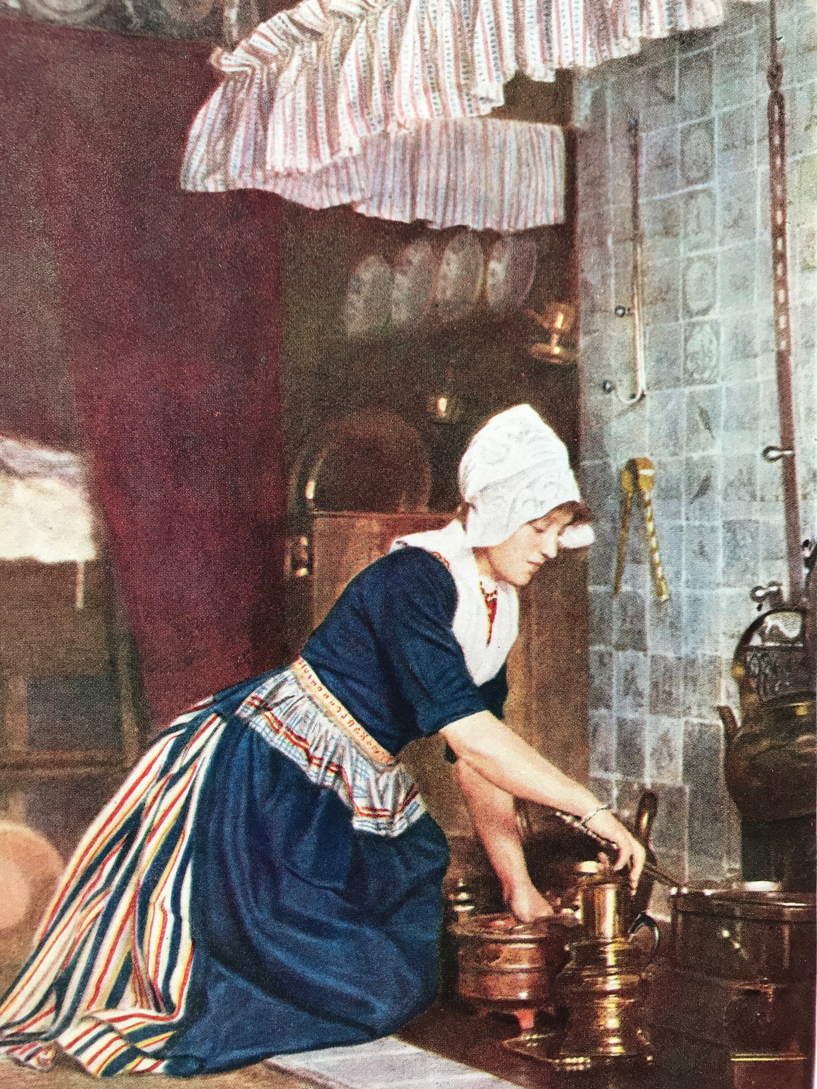 1940s Maid Cleaning Dutch Home Original Vintage Print - Etsy