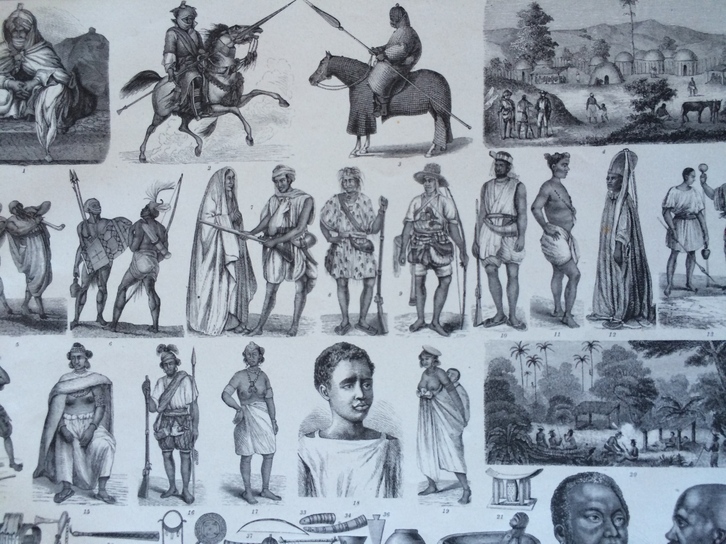 Darfur Basuto Warrior Peoples 1870 African Tribes Ethnography Art and ...