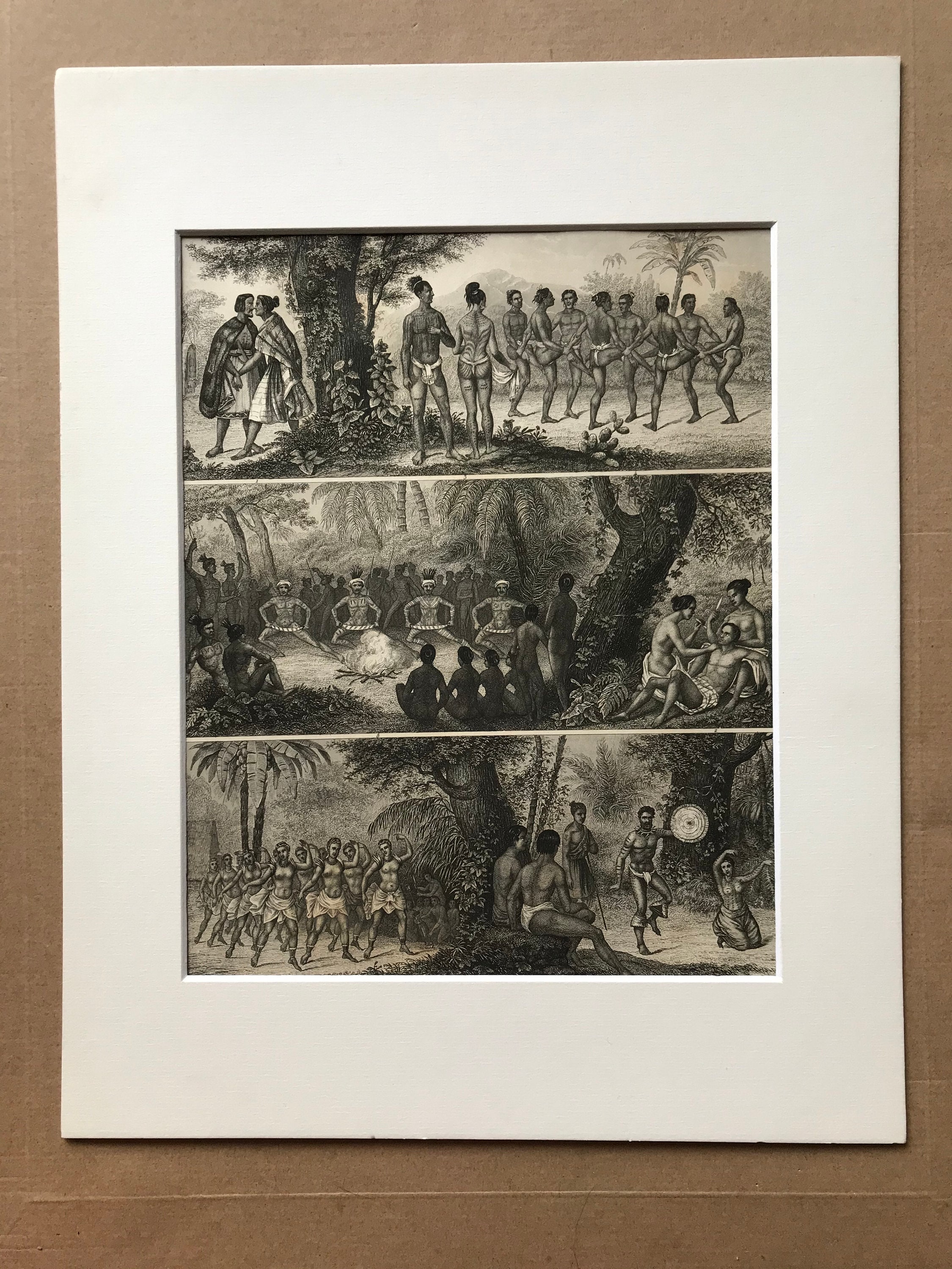 1849 Oceanic People Large Original Antique Engraving Races - Etsy