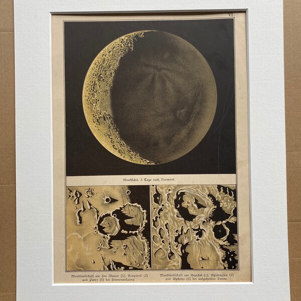 Moon Lithograph - Etsy