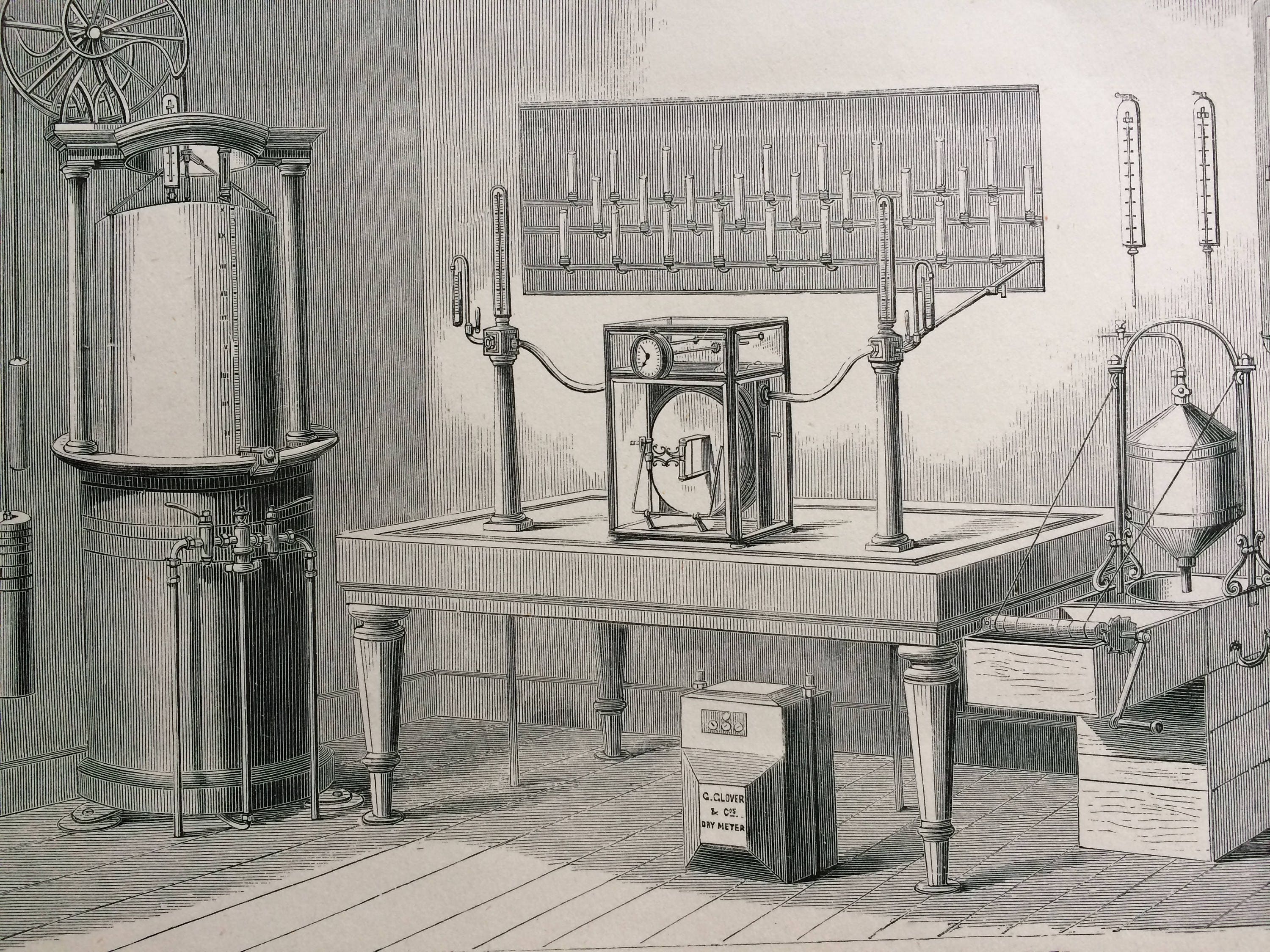 1880 Gas Manufacture & Standards Set of 2 Original Antique Steel ...