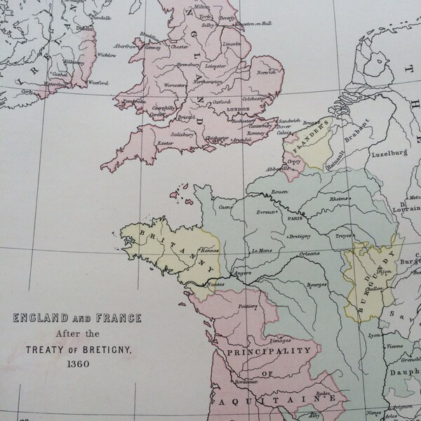 Vintage Original French Map Of - Etsy